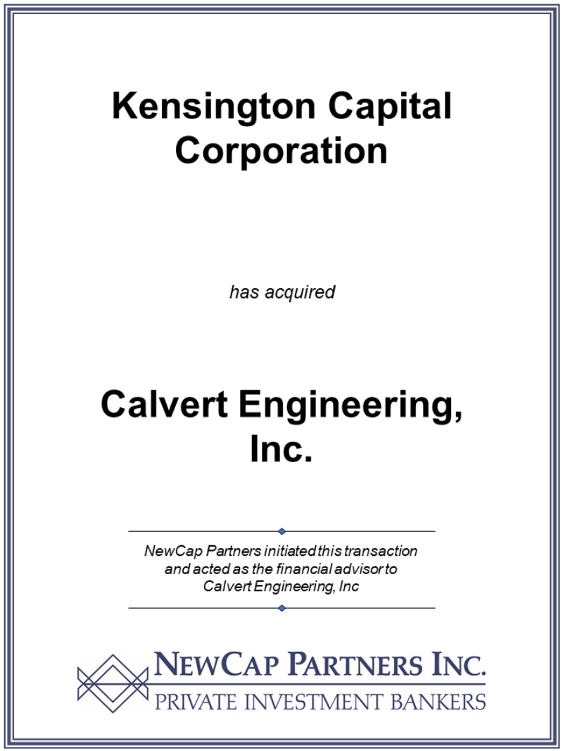 Calvert Engineering | NewCap Partners Inc.